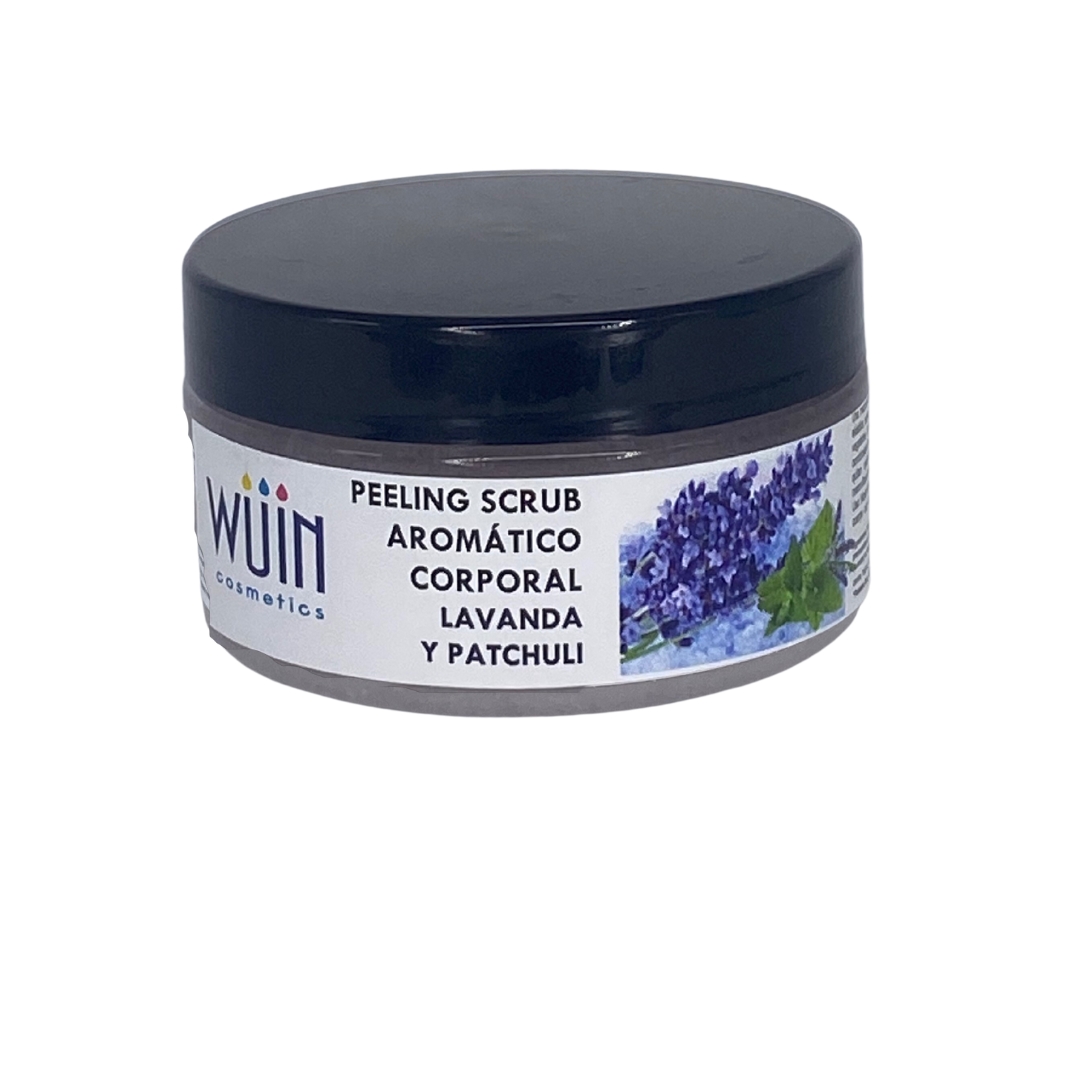 PEELING SCRUB AROMATICO CORPORAL LAVANDA Y PATCHULI 150gr - Wuin Cosmetics